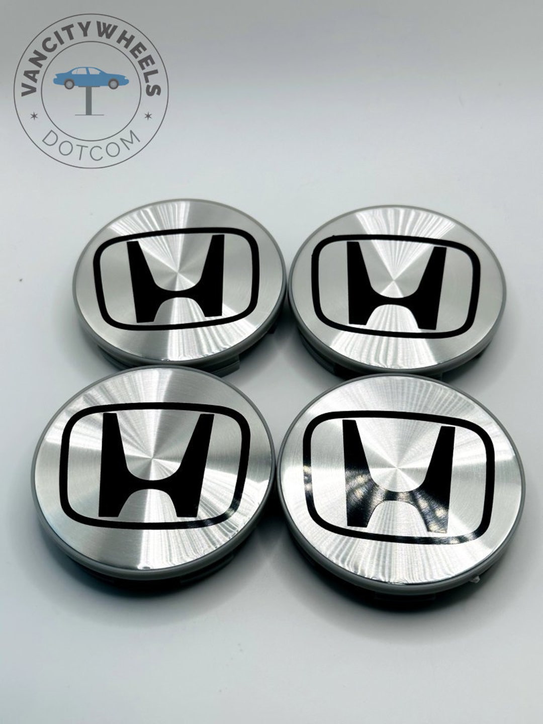 Set of 4 Chrome Honda Alloy Wheel Center Caps 69mm, Chrome Center Hub ...