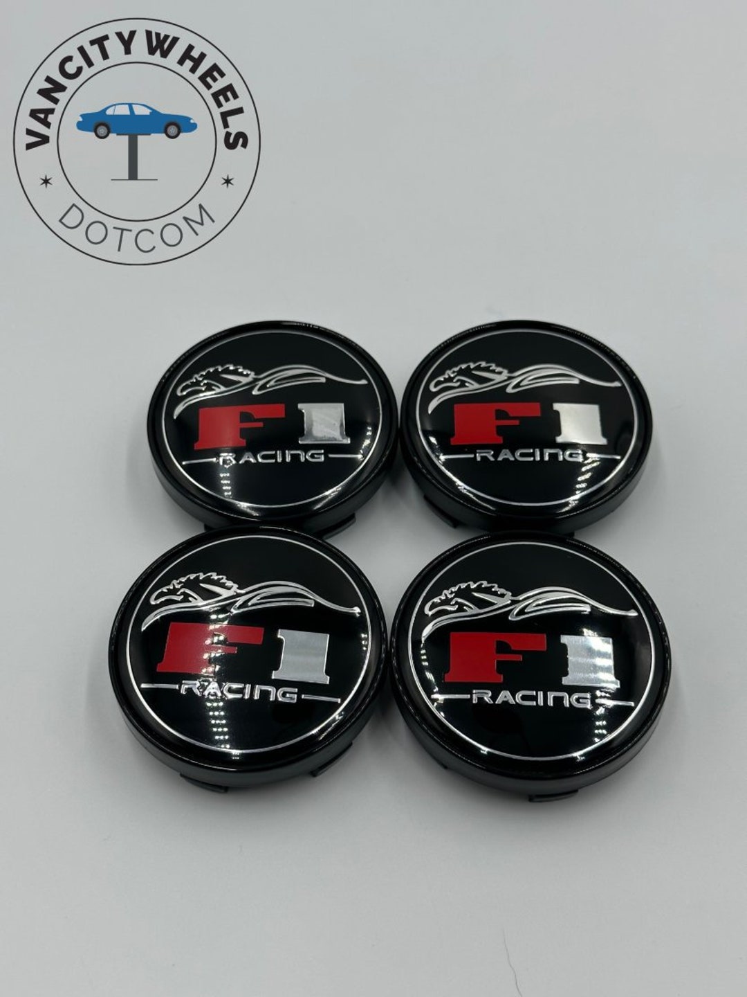Premium 4pcs F1 Racing Wheel Center Caps in Varied Sizes & - Etsy