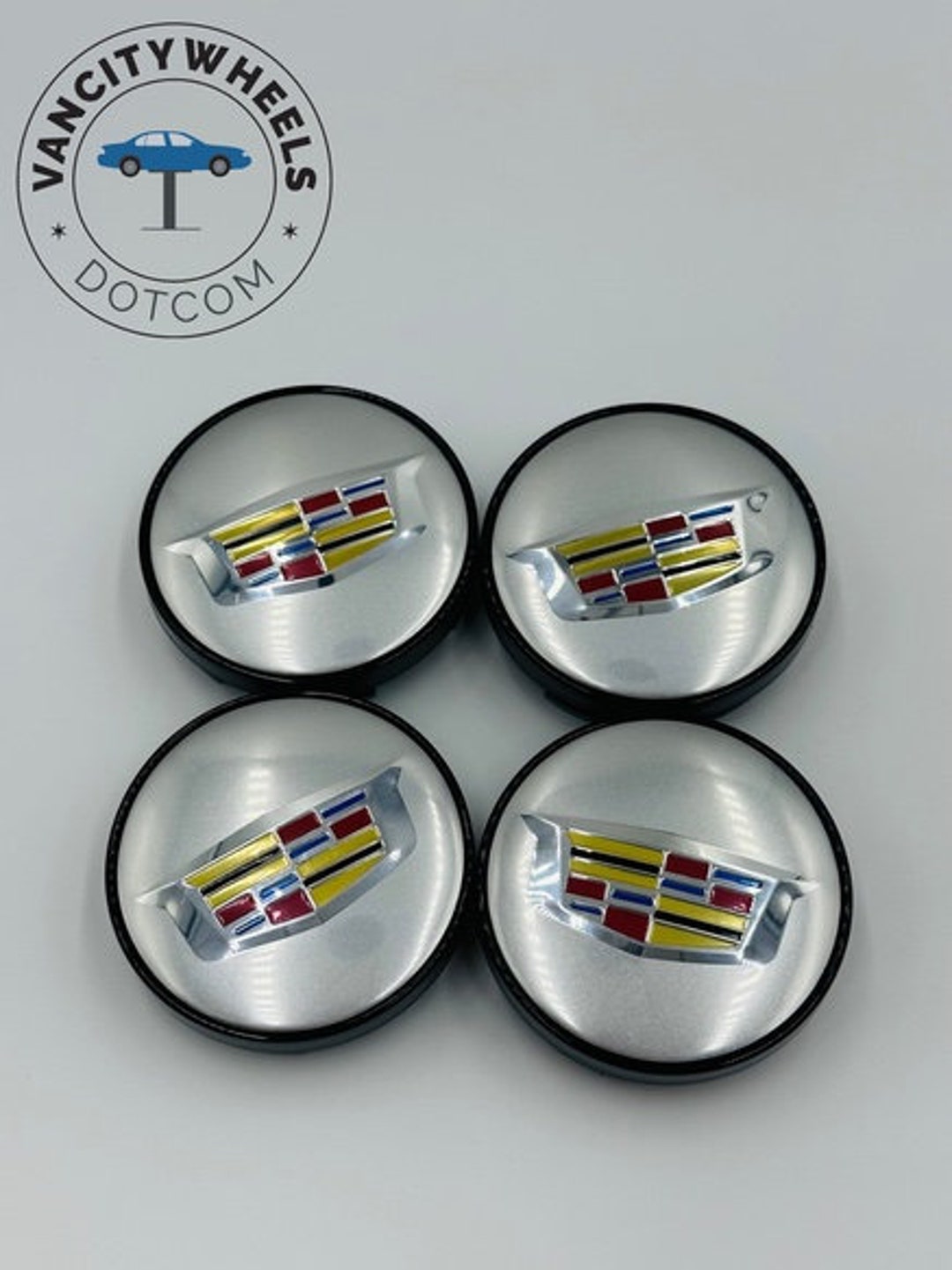 Premium 4pcs Cadillac Wheel Center Caps in Varied Sizes & - Etsy
