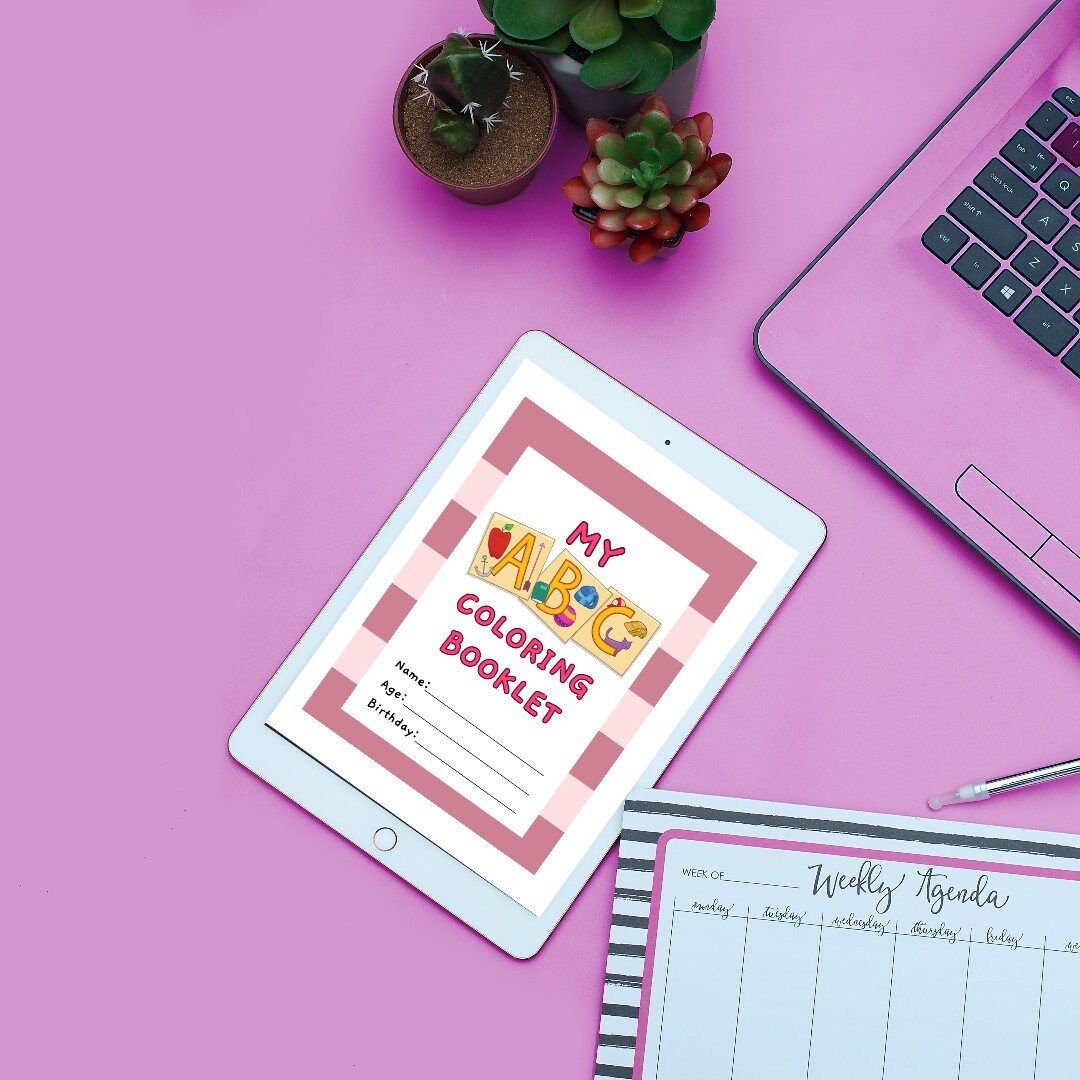 My A B C Coloring Book - Etsy