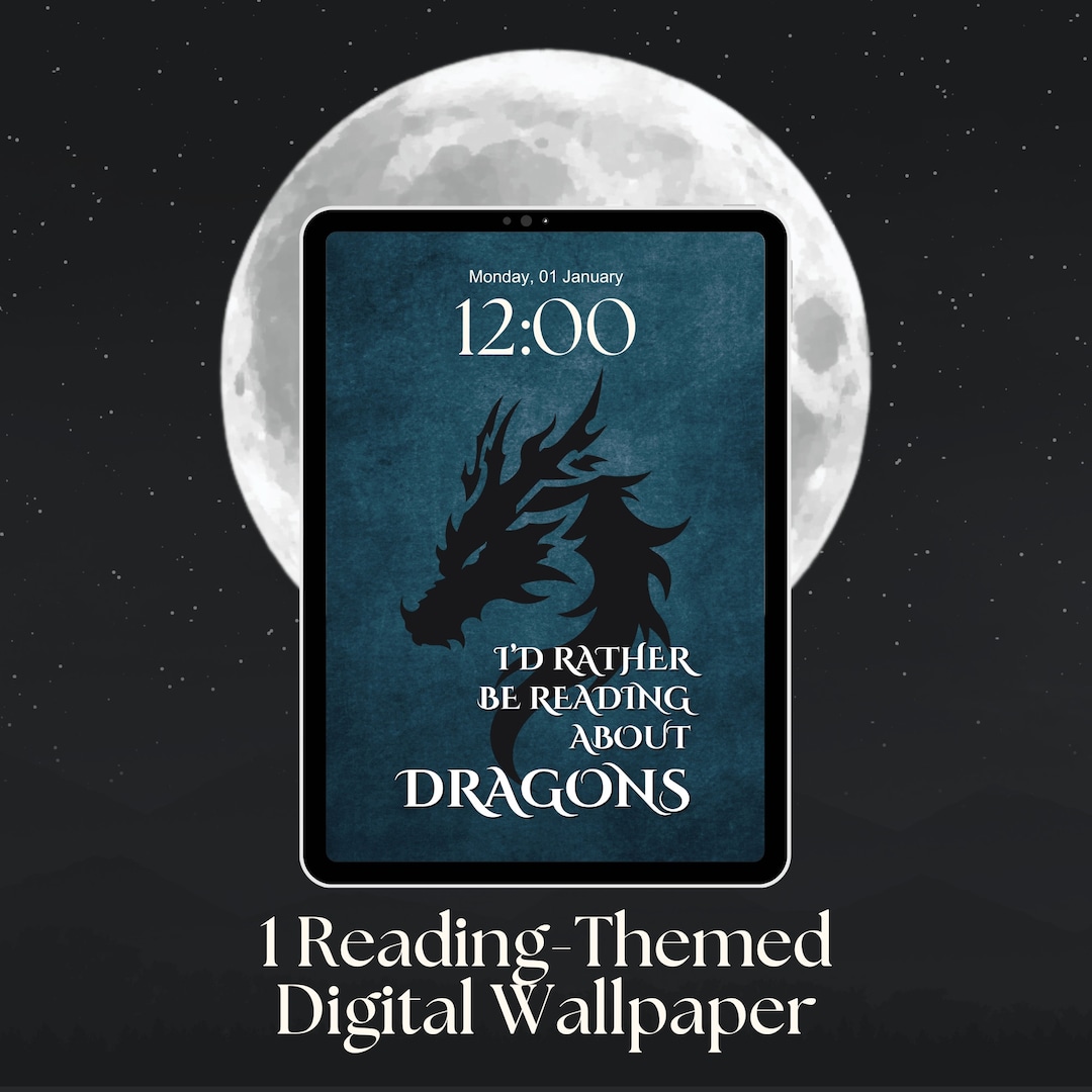 Reading Themed Romantasy iPad Wallpaper | Digital Download for Book ...