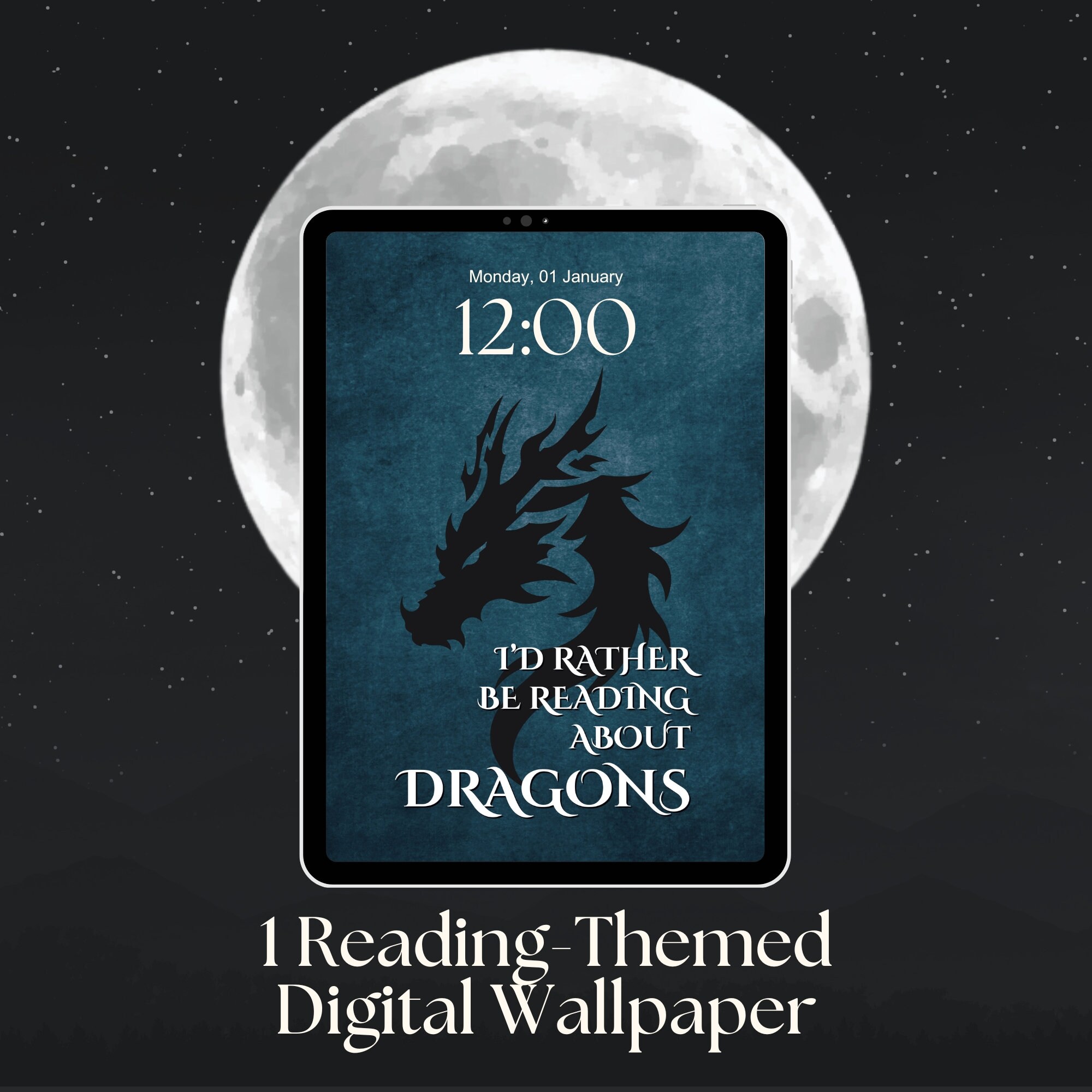 Reading Themed Romantasy iPad Wallpaper | Digital Download for Book ...