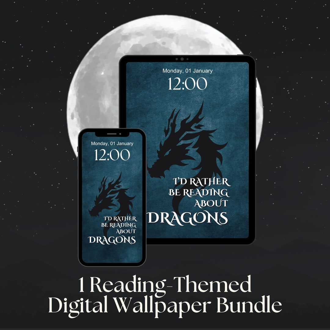 Reading Themed Romantasy iPhone & iPad Wallpaper Bundle| Digital ...