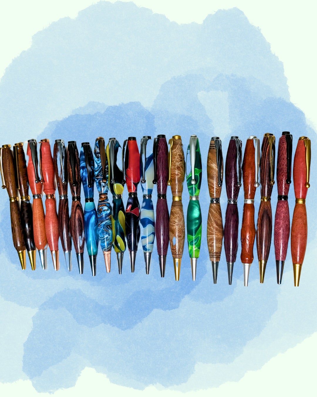 QUICK SHIP Handmade Wood and Acrylic Pens Replaceable Ink - Etsy