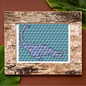 Dino “casper” Plesiosaur Cross Stitch Pattern (PDF) - Dinosaur Series ...