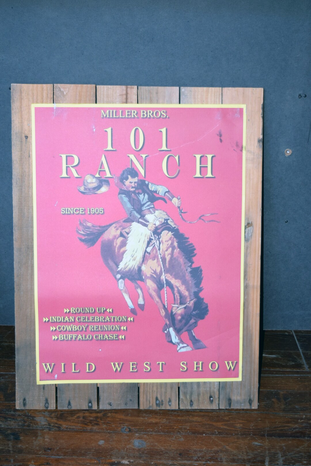 101 Ranch Wild West Show Poster/print With Wood Backing 29" X 21" - Etsy