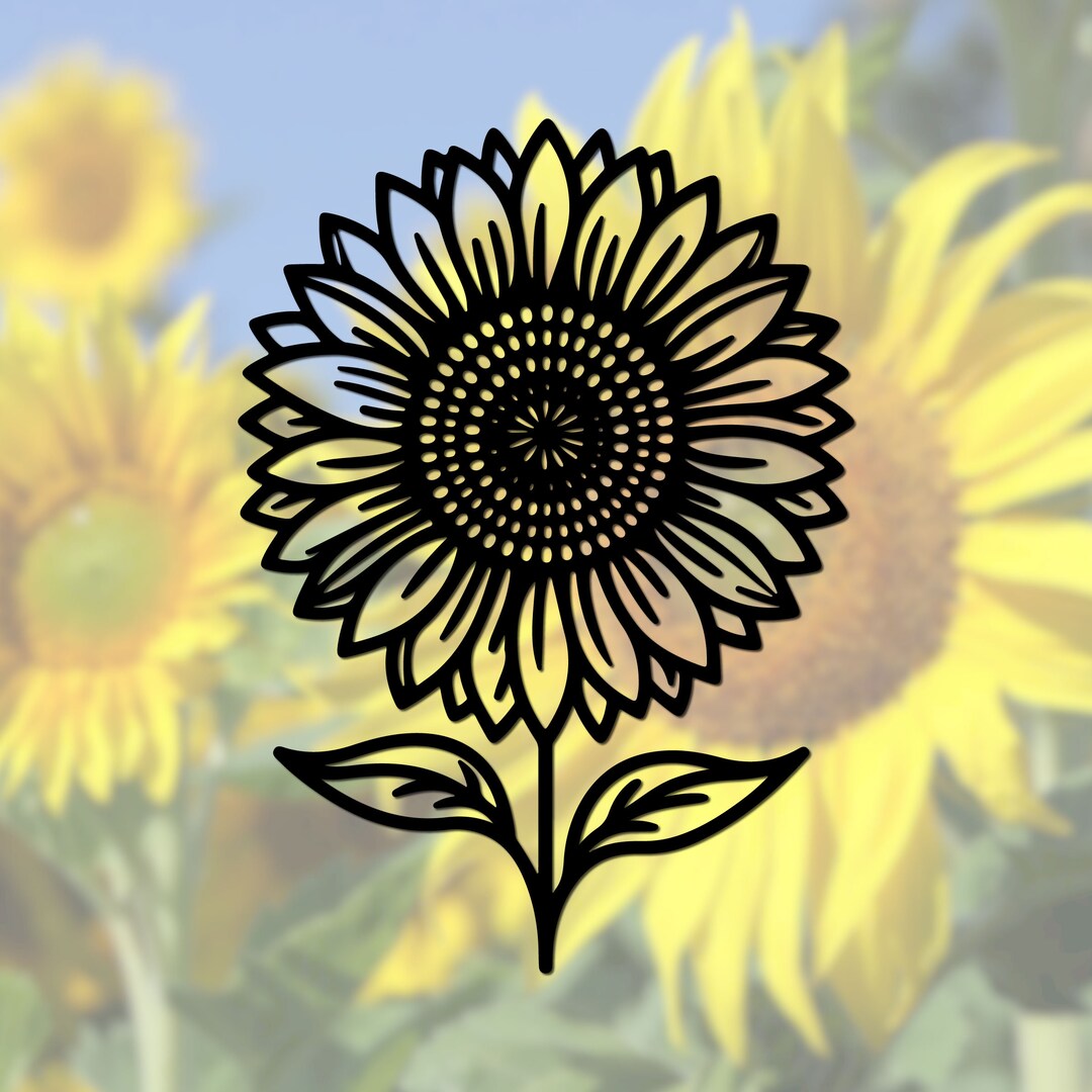 Sunflower Metal Wall Art, Sunflower Metal Sign Durable Indoor/outdoor ...