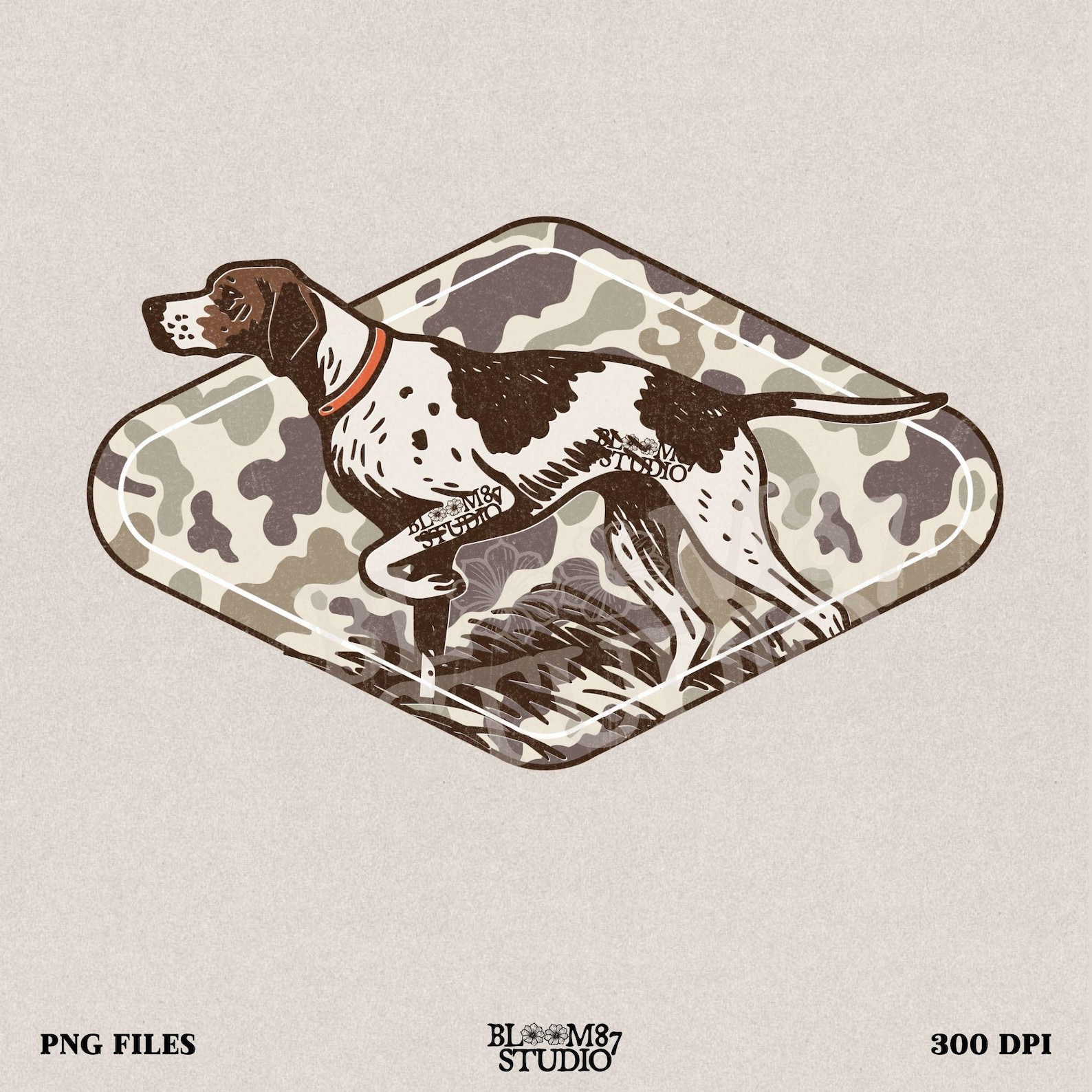 Pointer Camo Hunting Png, Marsh Old School Upland Bird Dog Camo PNG ...