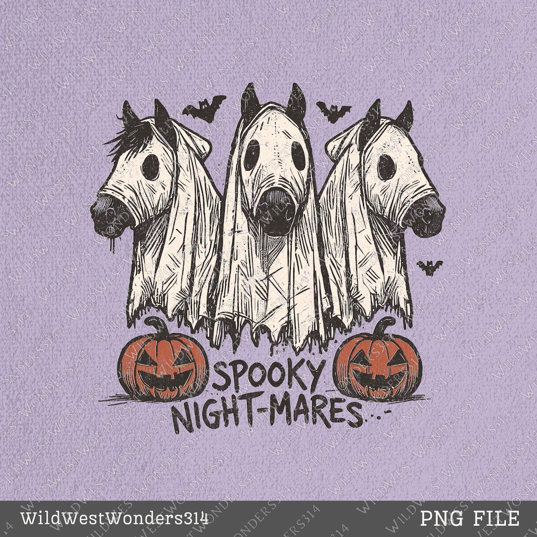 Ghost Horses PNG, Halloween Horse Png, Horse Lover Png, Funny Horse Png ...