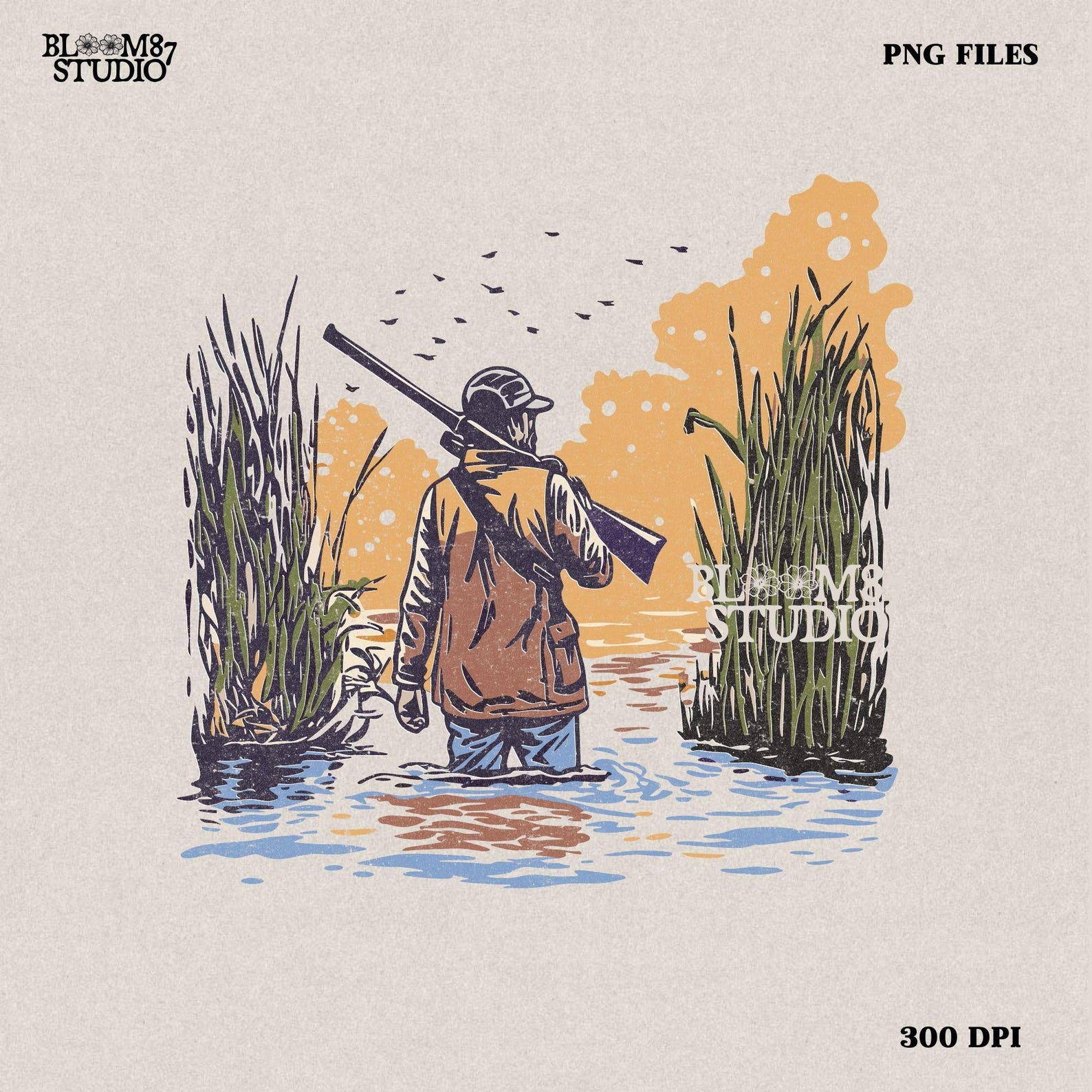 Duck Hunting PNG, Waterfowl Hunter Digital Download, Outdoorsman ...