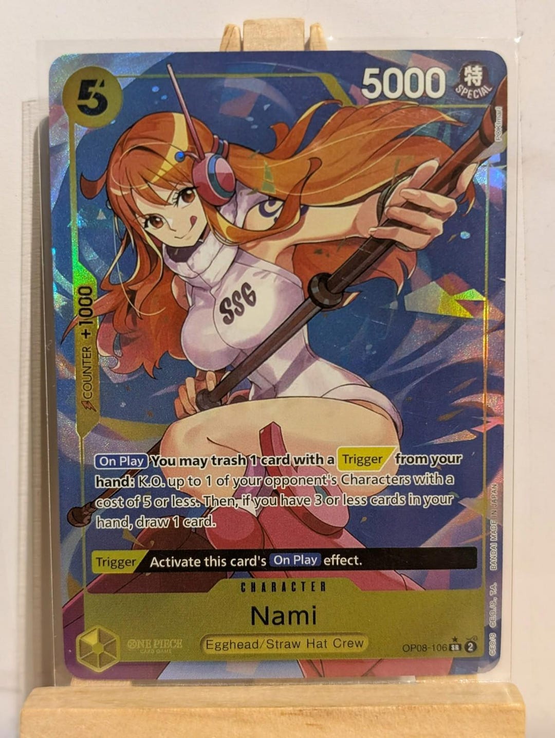 Nami Art Print High Quality Custom Card Textured One Piece Card Game ...
