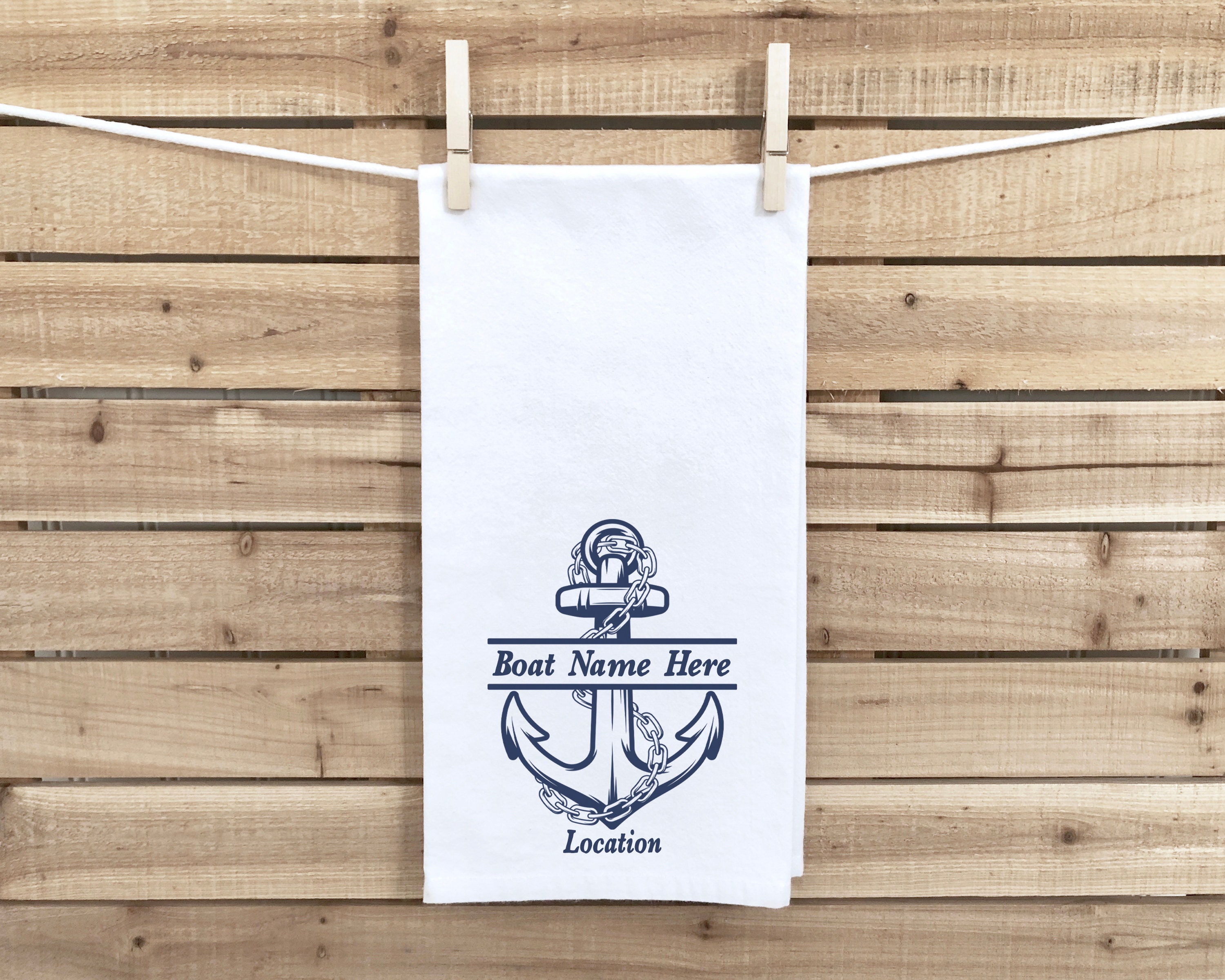 Boat Personalized Hand Towel Boat Gifts Nautical Hand Towel Boat Towel ...