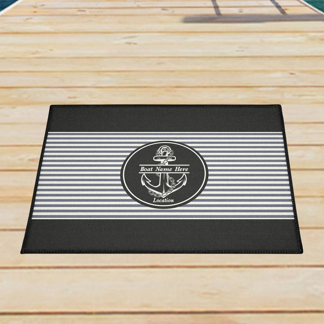 Boat Name Mat, Boat Welcome Mat, Boat Gifts Ideas, Nautical Decor, Boat ...