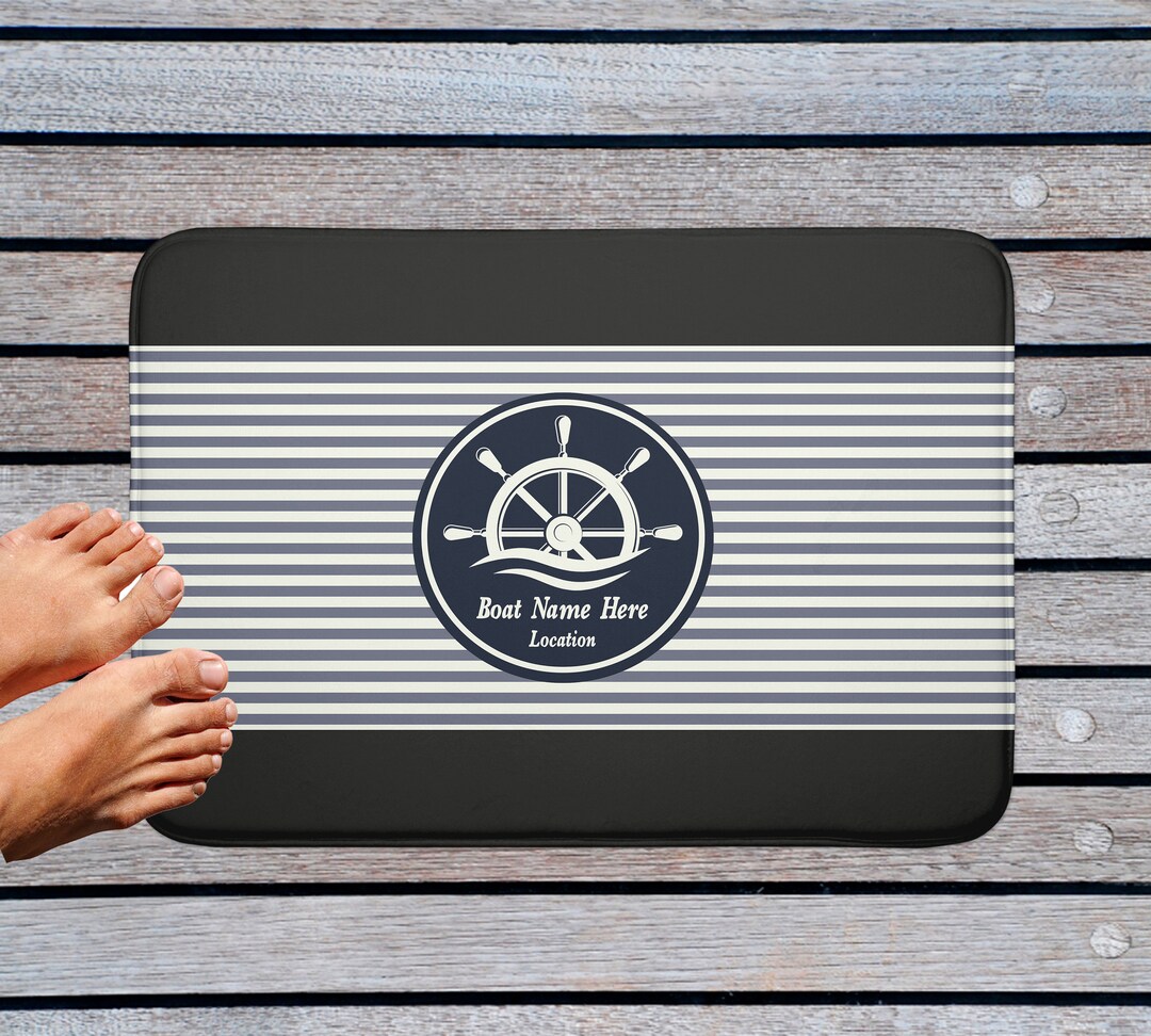 Personalized Boat Mat Custom Gift for Boat Personalized Marine Mat ...