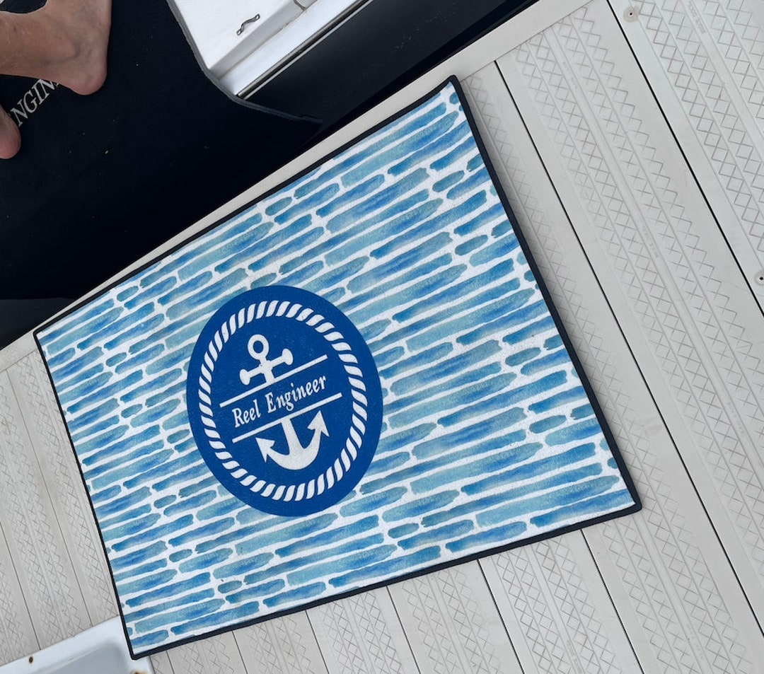 Boat Name Mat Boat Welcome Mat Boat Gifts Ideas Nautical Decor Boat ...