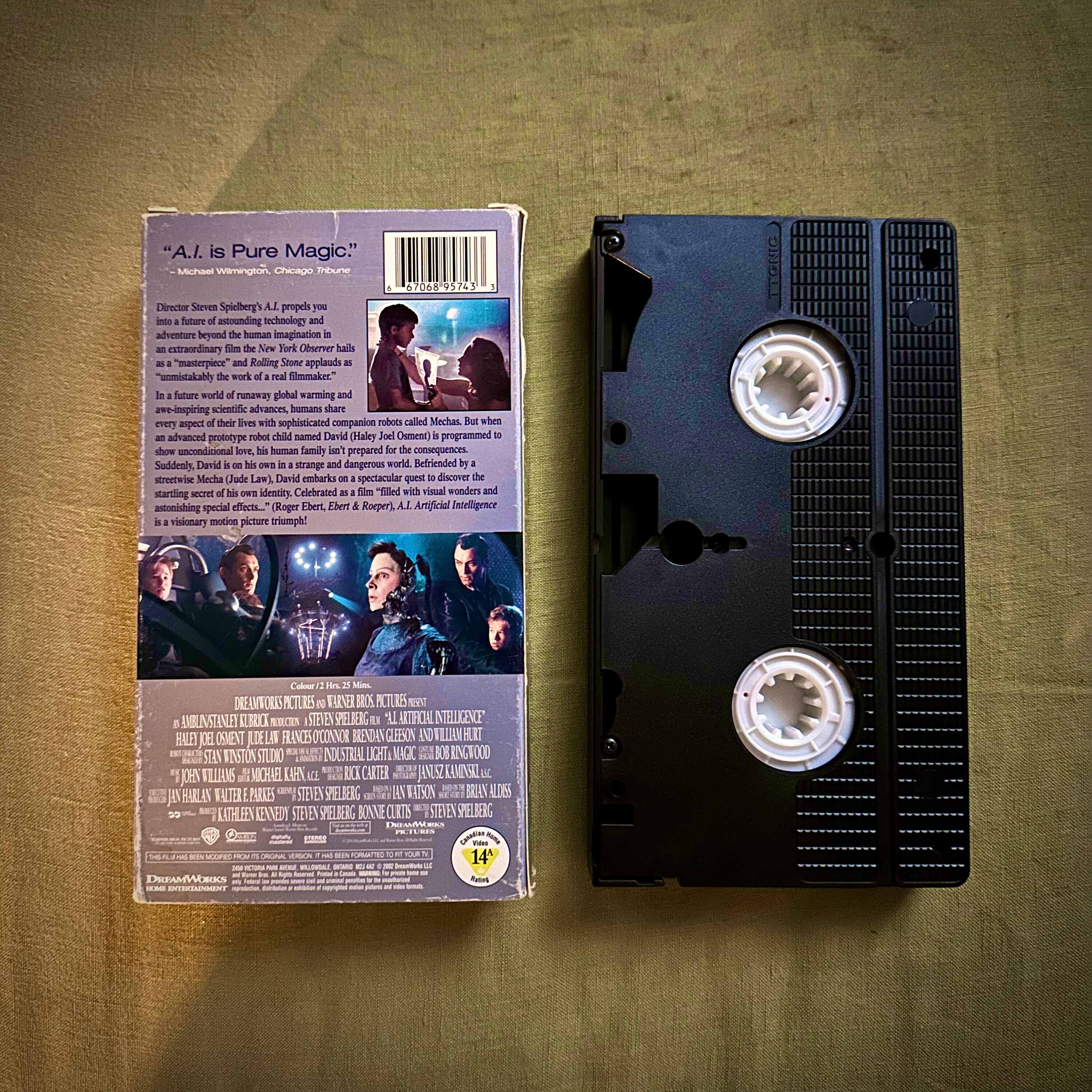 A.I. Artificial Intelligence VHS TAPE 2001 Scifi Classic - Etsy