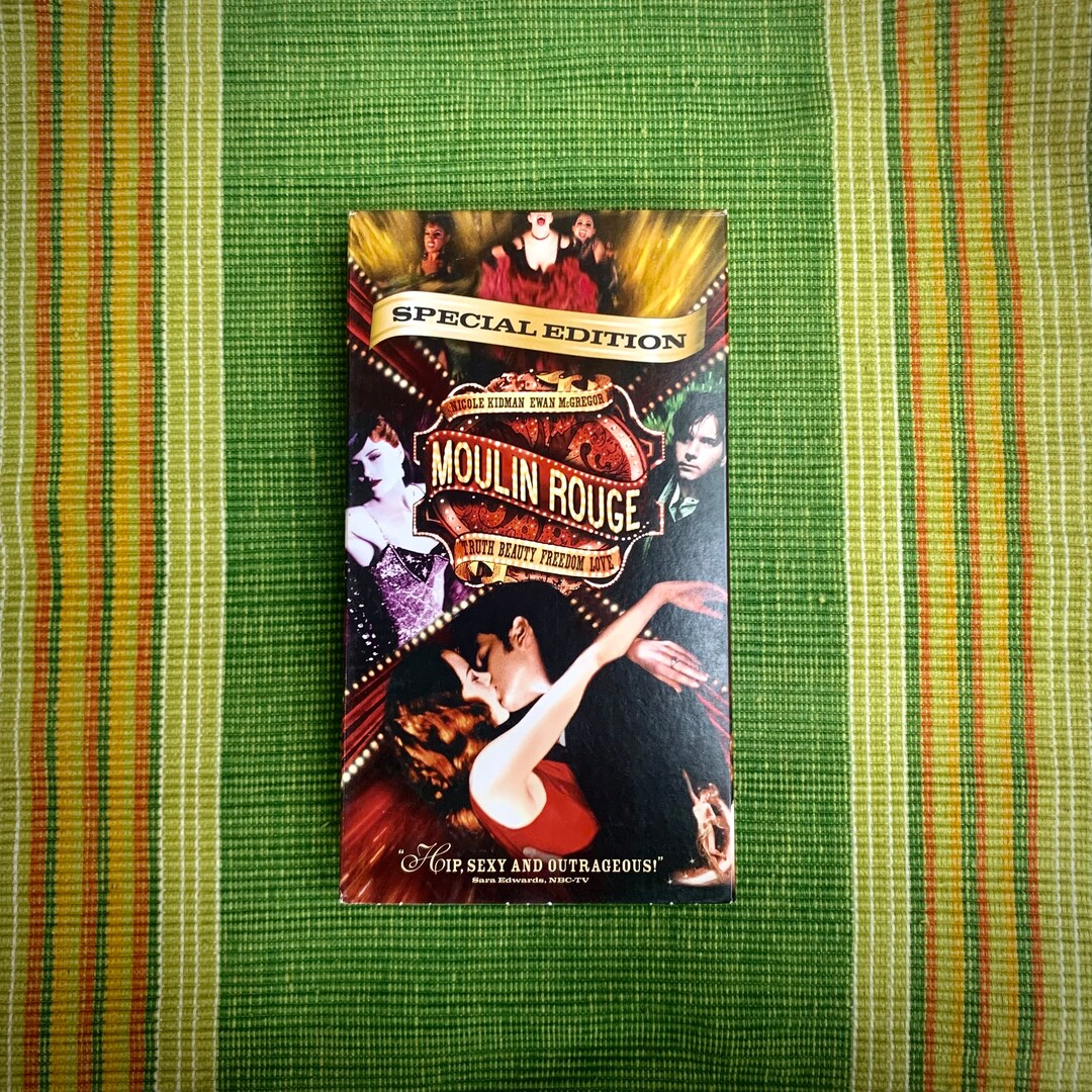 Moulin Rouge VHS TAPE 2001 Drama Baz Luhrmann, Nicole Kidman, Ewan ...
