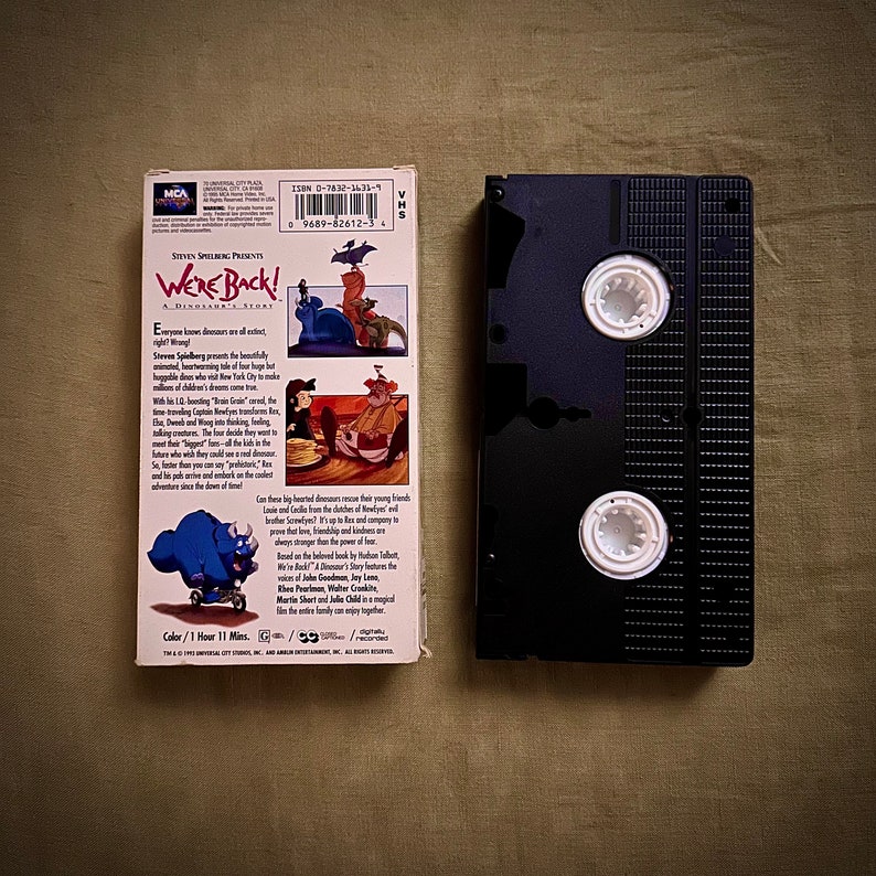 We're Back A Dinosaur's Story VHS TAPE 90s Animation Classic Phil ...