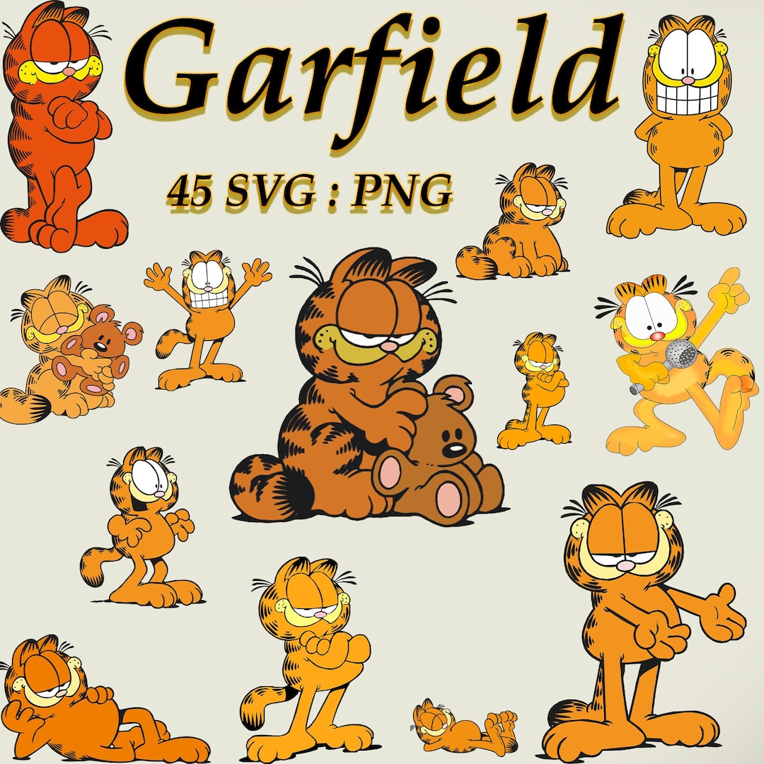 Garfield SVG Garfield Vector Garfield SVG Bundle Garfield PNG Garfield ...
