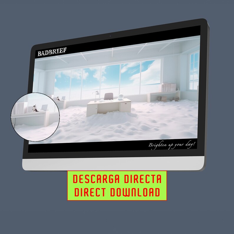 Virtual Background for Zoom Teams Skype Meet / Snowy Office / Online ...