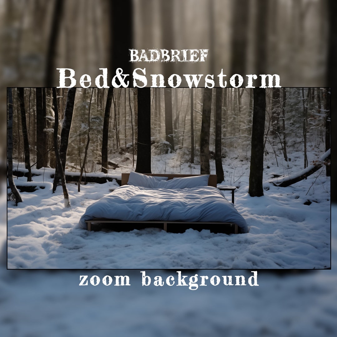 Bed in Snow Zoom Background 6 · Teams · Skype · Meet · Zoom / Snowy ...