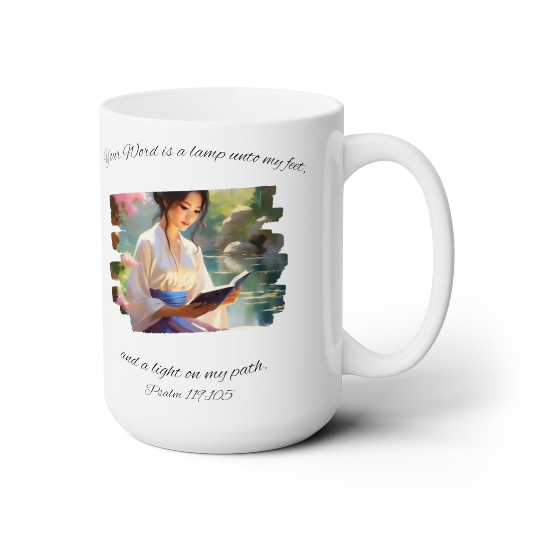 Beautiful Faith Bible Verse Christian Coffee 15 Oz Mug, Cute Faith ...