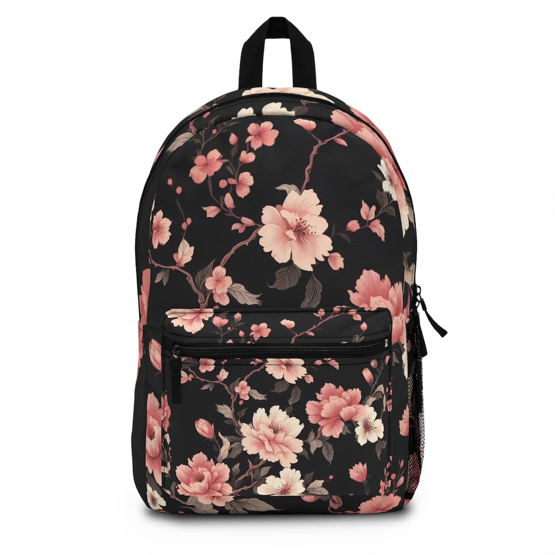 Pink Floral Japanese Cherry Blossom Backpack - Etsy
