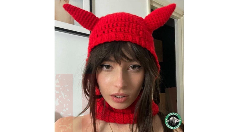 Crochet Horned Devil Hathorned Hatdevil Festival Hatpattern - Etsy