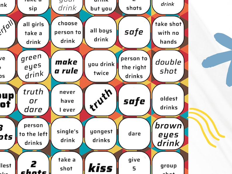 Drunk Dice Drinking Games for Adults Alcohol Game, Printable PDF PNG - Etsy