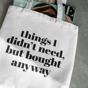 Funny Quote Tote Bag: Sassy Saying, Weekend Bag - Etsy