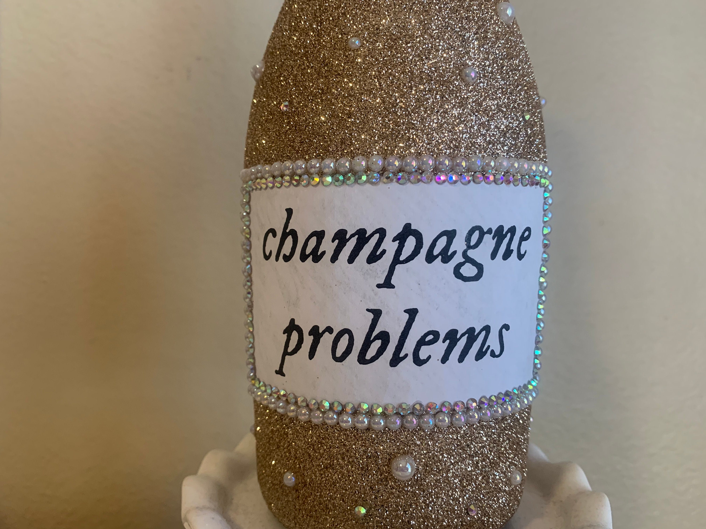 Taylor Swift Champagne Problems Bedazzled Bottle Bar Cart - Etsy