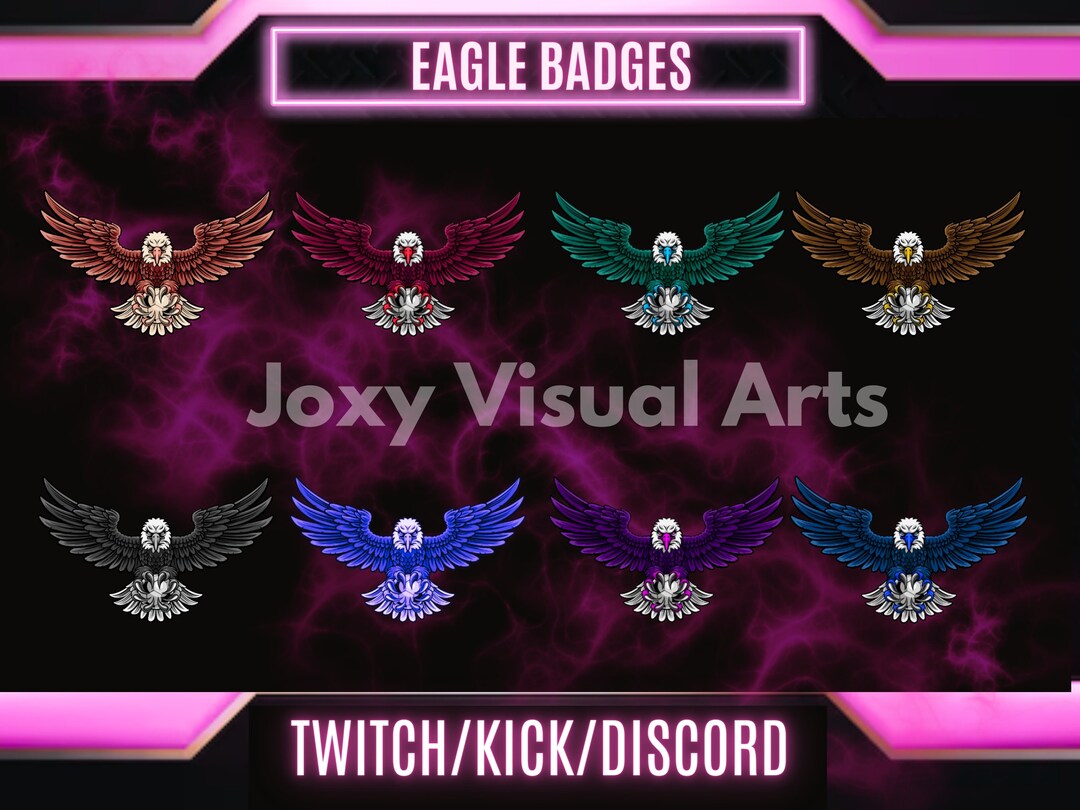 Eagle Twitch Sub Badges Streamer Eagle Sub Badges Twitch Stream Sub ...