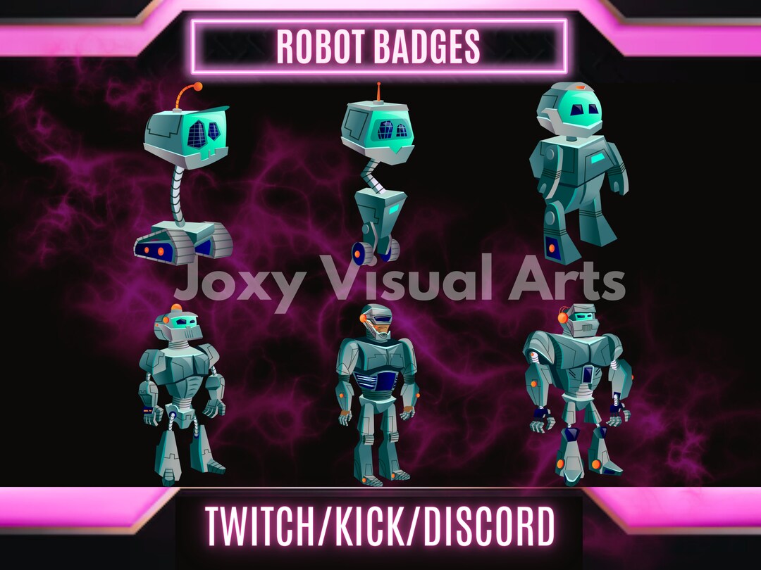 Robot Twitch Badges / Static Game Robot Badges for Streaming - Etsy