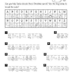 Christmas Code Breaker Worksheet | Holiday Decoding Activity | Canva ...