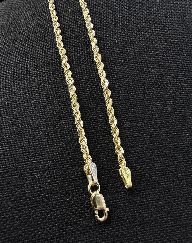 14K Gold Hollow Rope Chain 2mm 22 Inches - Etsy