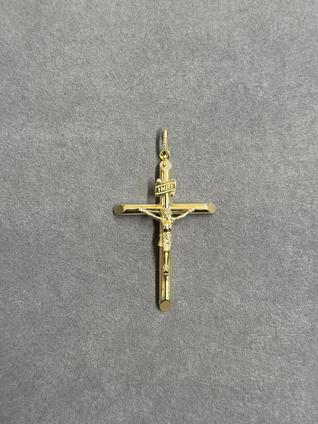 14 Karat Gold Crucifix Pendant 2 Inches 8 MM Bail Size - Etsy