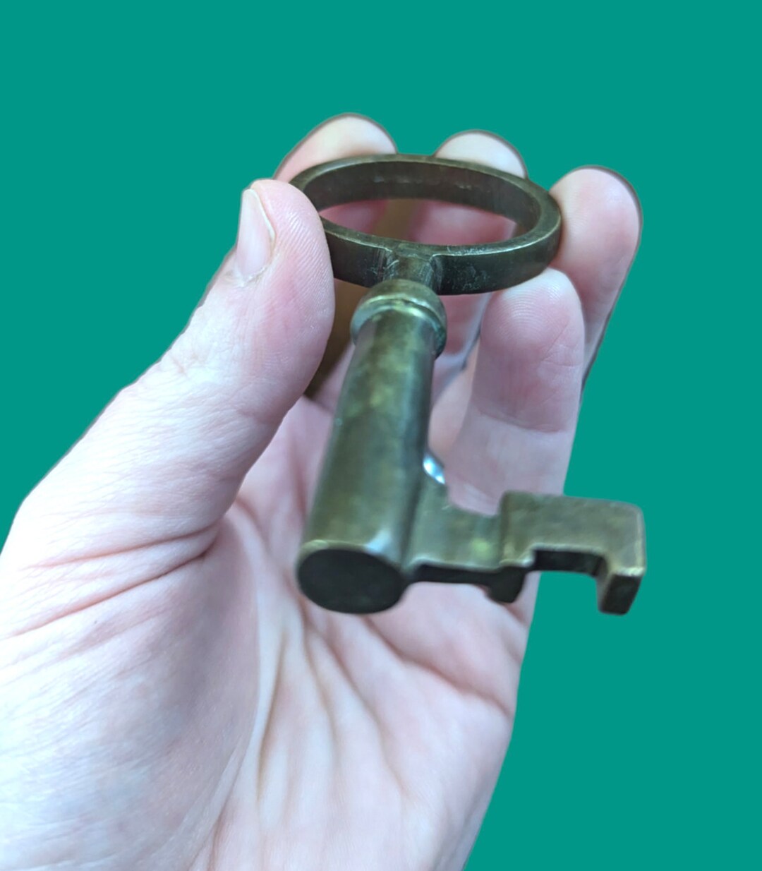 Vintage Skeleton Key Large Key Brass Key - Etsy