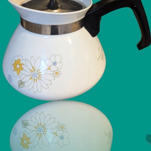 Vintage Floral Farmhouse Teapot Corning Ware 6 Cup 70s - Etsy