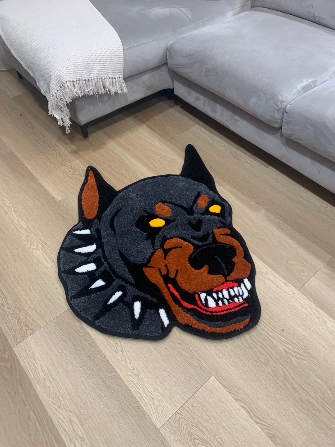 Angry Dog Tufted Rug - Etsy