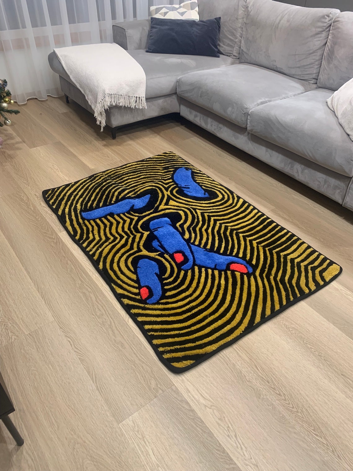 Distorted Reality Tufted Rug - Etsy