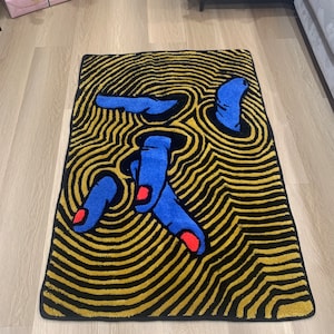 Distorted Reality Tufted Rug - Etsy