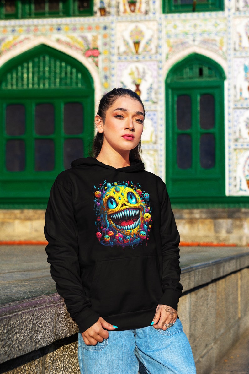 Hoodie Psytrance Bad Smile Psychedelic Clothes Goa - Etsy