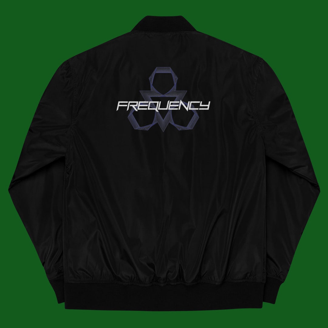 Premium Bomber Jacket Streetwear Embroidered Design Frequency Eco ...