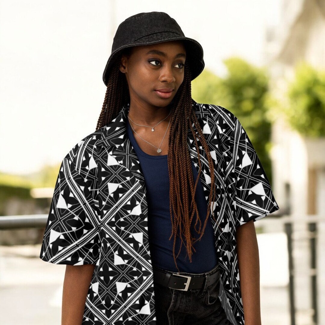 Festive Hawaiian Shirt, Psy Trance Goa Shirt Sacred Geometry ...