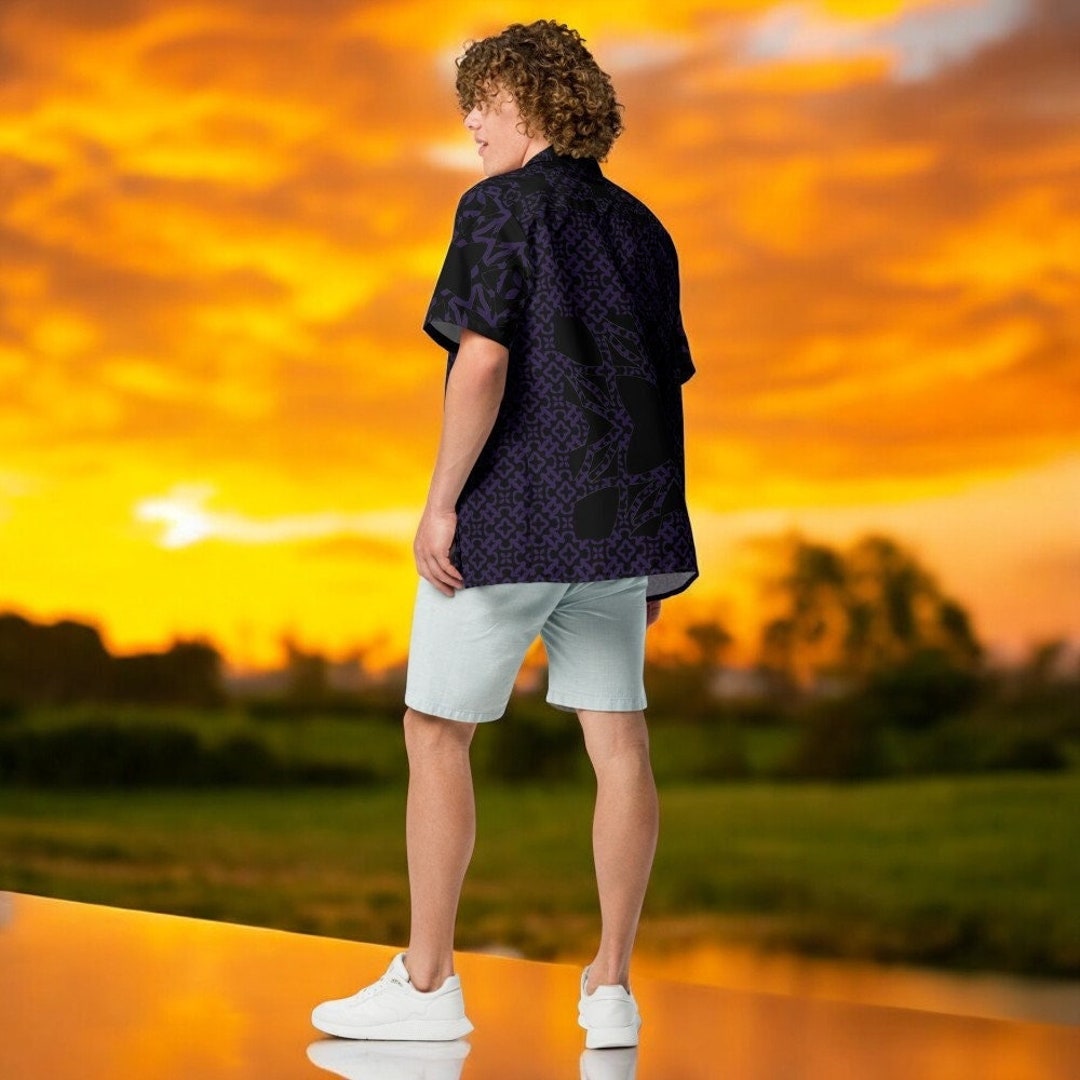 Festive Hawaiian Shirt, Psy Trance Goa Shirt Sacred Geometry ...