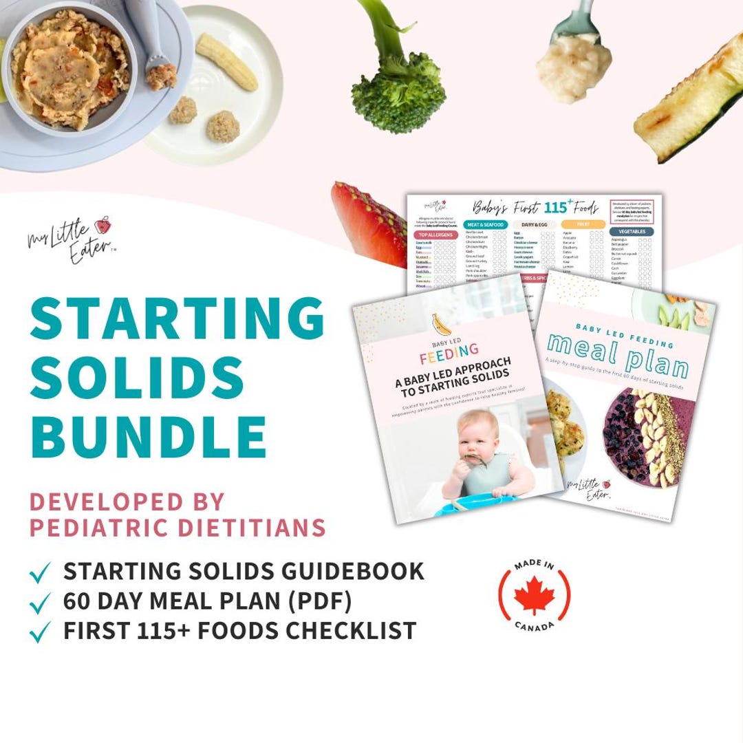 Baby Food Meal Plan Weaning Guide Recipes Starting Solids Checklist ...