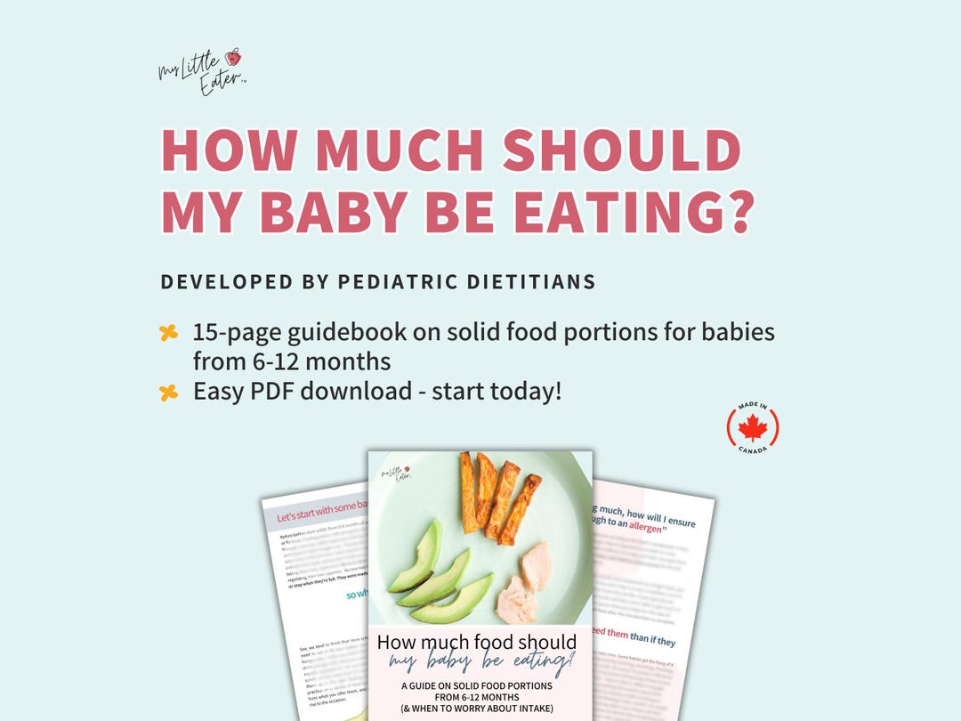 Baby Food Portions Guide: Pediatric Dietitian Recommendations (6-12 ...