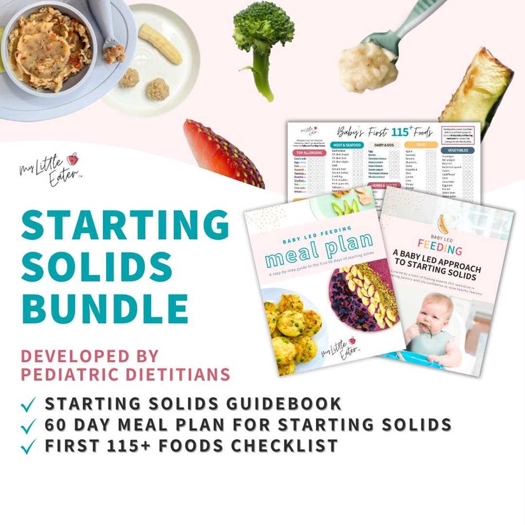 Baby Led Feeding Bundle With Meal Plan, Baby Food Tracker, and Starting Solids Guidebook PDF ...