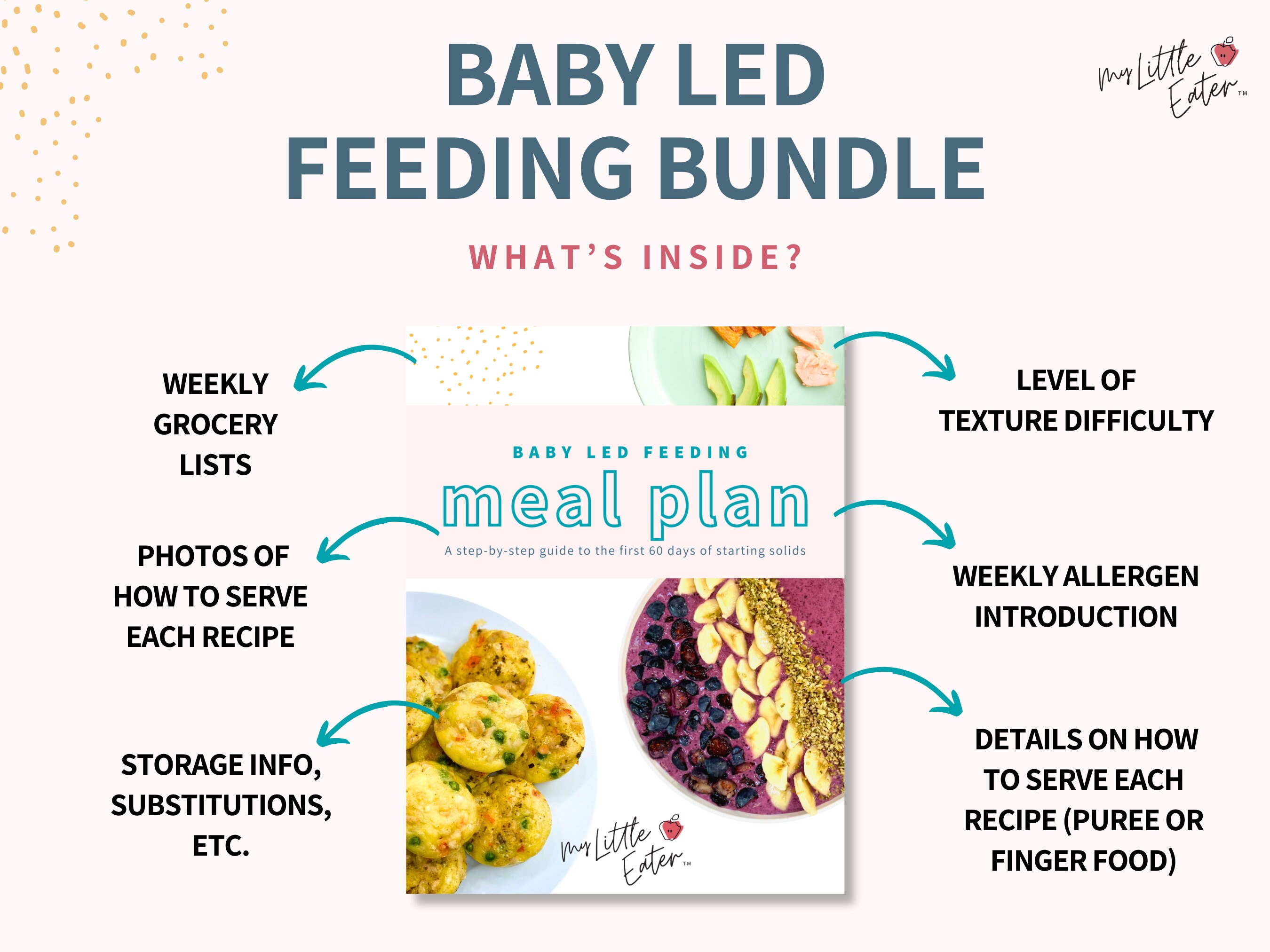 Baby Food Meal Plan Weaning Guide Recipes Starting Solids Checklist ...