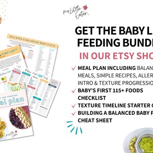 Baby Led Weaning Checklist: First Foods & Allergy Tracker (digital ...